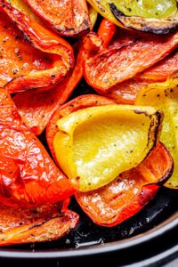 Easy Air Fried Bell Peppers - Basil and Bite