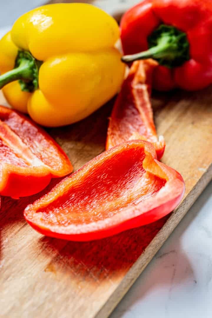 Easy Air Fried Bell Peppers - Basil and Bite